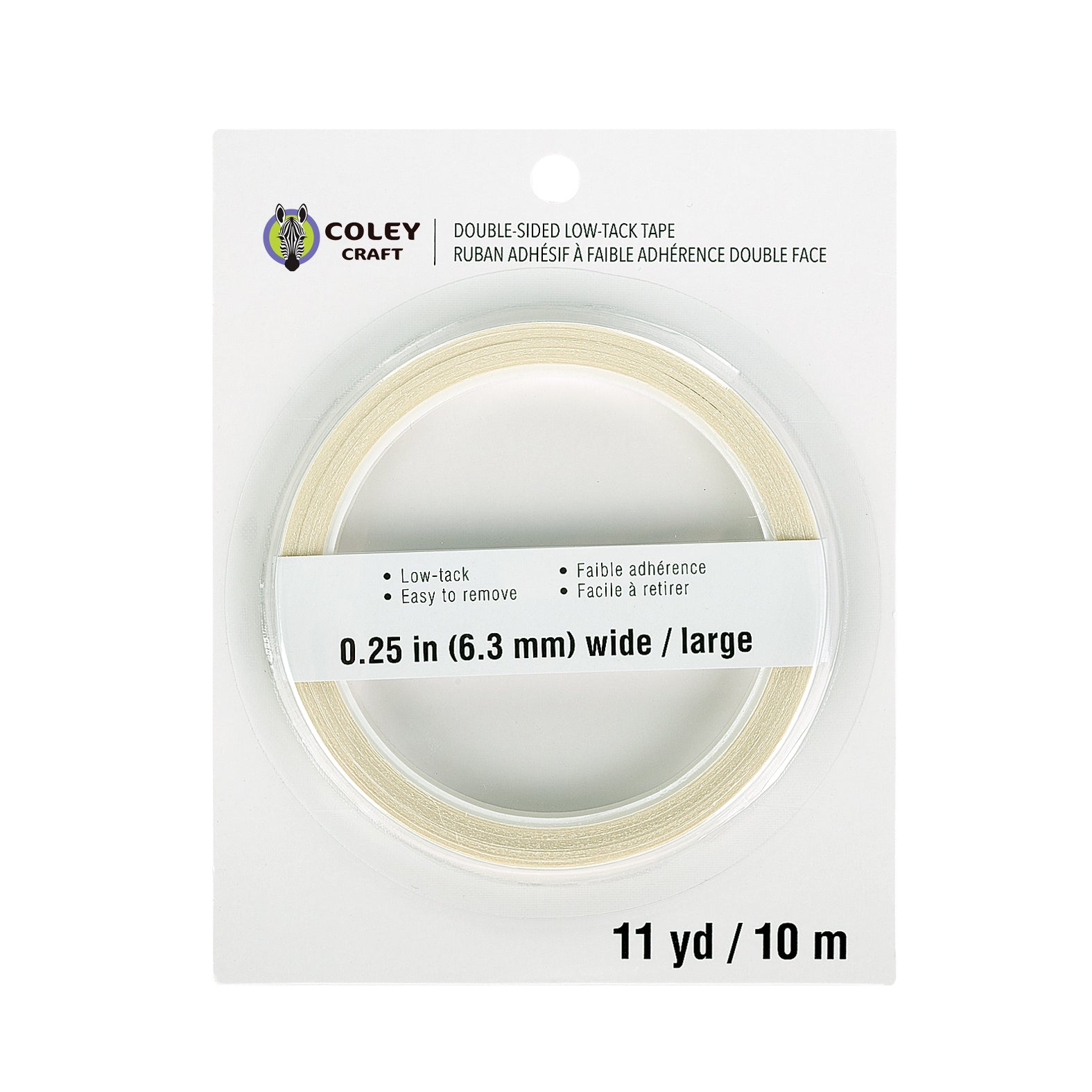 1/4" x 11yd. Double-Sided Low Tack Tape – Coley Craft